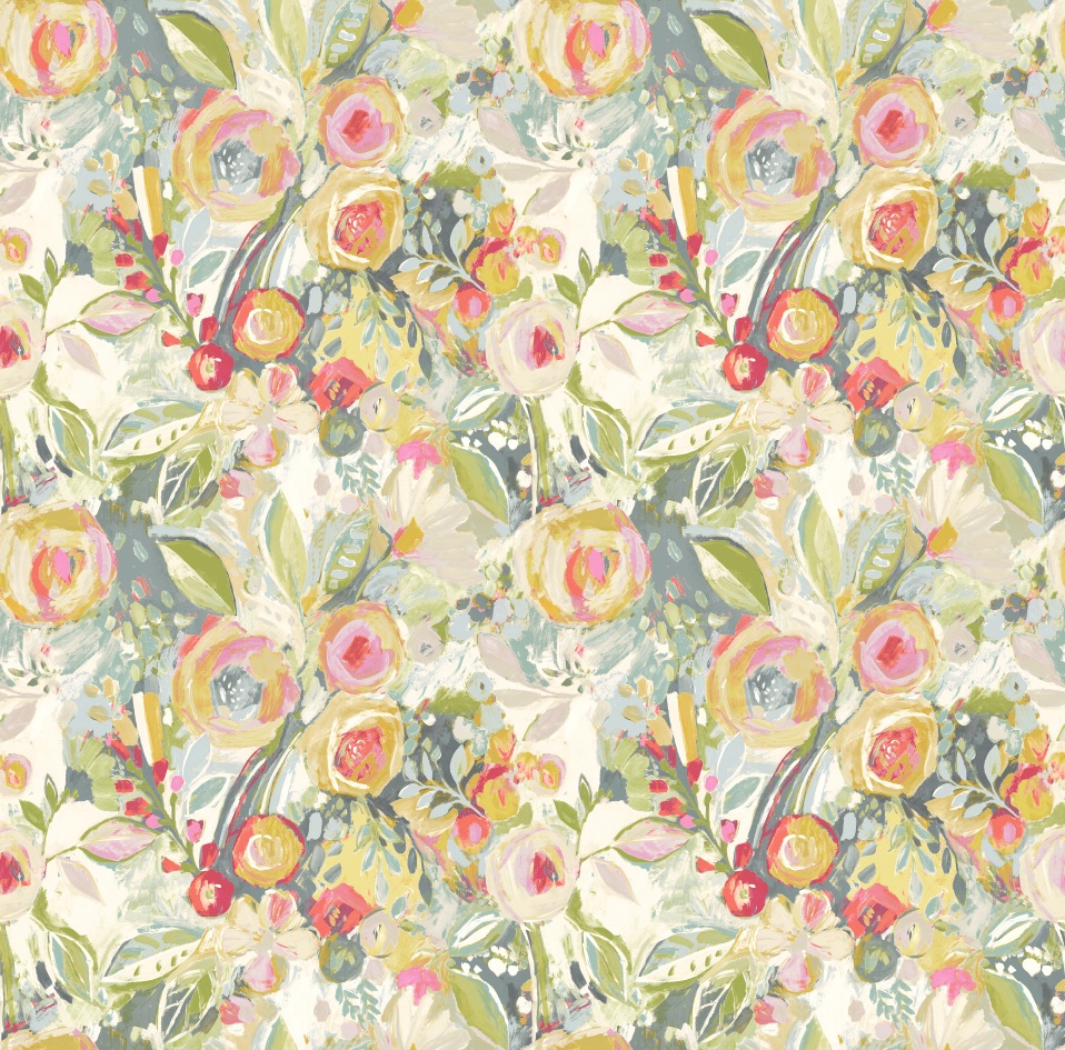 Edinburgh Weavers Covent Garden Pastel Fabric - Pikk